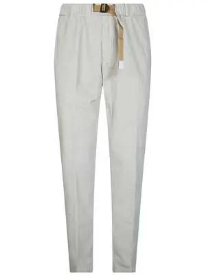 WHITE SAND Velour Stripe Pants