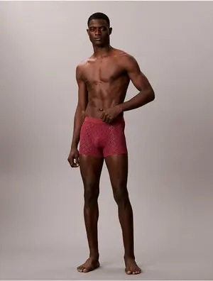 Calvin Klein Sheer Mesh Trunk - Established Red