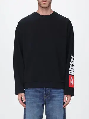 DIESEL® Cotton Crewneck Sweatshirt - Black