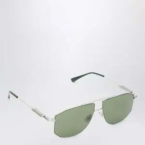 Bottega Veneta Silver-tone Sunglasses In Metal