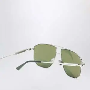 Bottega Veneta Silver-tone Sunglasses In Metal