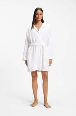 BOSS Cotton Dressing Gown With Embroidered Logo