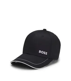 BOSS Cotton-twill Cap With Contrast Trim And Embroidered Logo