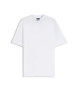 BOSS Relaxed-fit Mock-neck T-shirt In Stretch Cotton