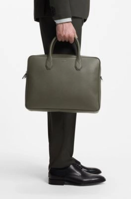 BOSS Grained Document Case With Logo Lettering