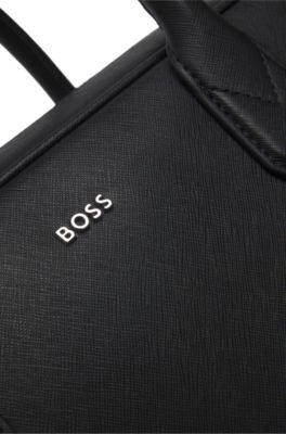 BOSS Grained Document Case With Logo Lettering