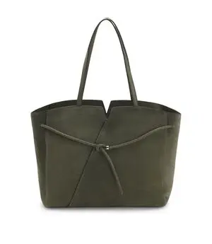 BOSS Revers Suede Tote Bag With Braided Belt