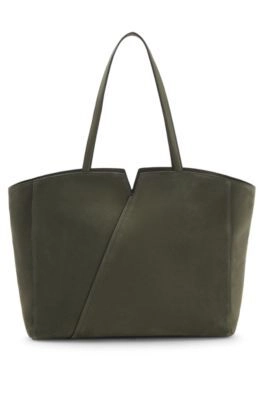 BOSS Revers Suede Tote Bag With Braided Belt