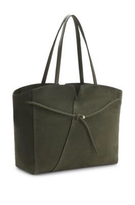 BOSS Revers Suede Tote Bag With Braided Belt
