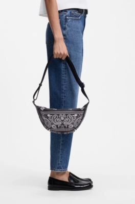 Hugo Patterned Hobo Bag