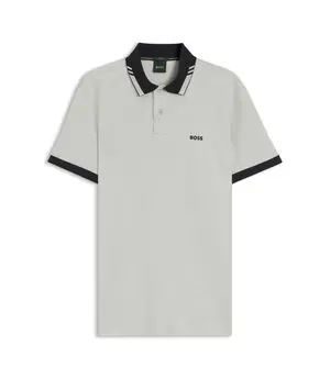 BOSS Cotton Slim-fit Polo Shirt With Contrast Trims