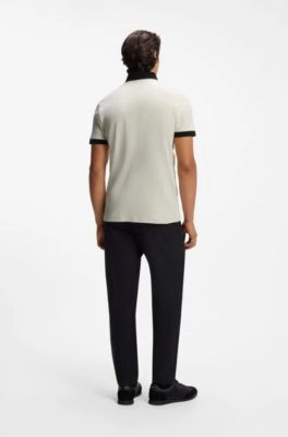BOSS Cotton Slim-fit Polo Shirt With Contrast Trims