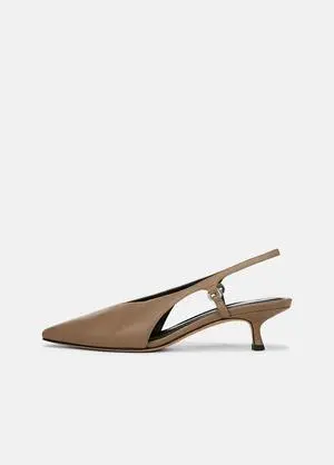 Vince Sabrina Leather Slingback Kitten Heel