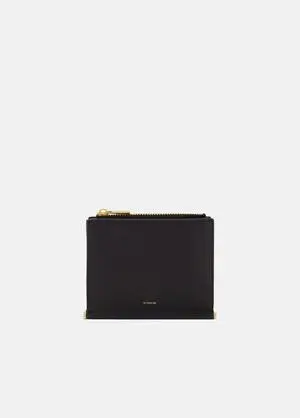 Vince Toggle Bar Leather Bifold Wallet - Black
