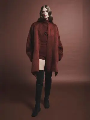 Max Mara Short Alpaca And Wool Coat - Rust