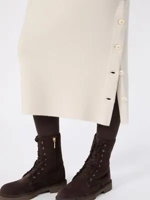 Max Mara Wool And Cashmere Yarn Pencil Skirt