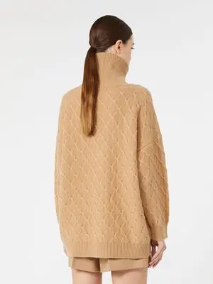 Max Mara Oversized Diamond Wool And Cashmere Sweater