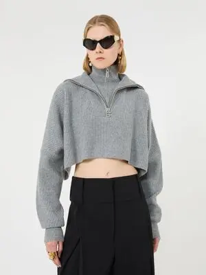 Max Mara Oversized Wool And Cashmere Cropped Sweater