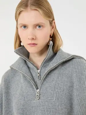 Max Mara Oversized Wool And Cashmere Cropped Sweater