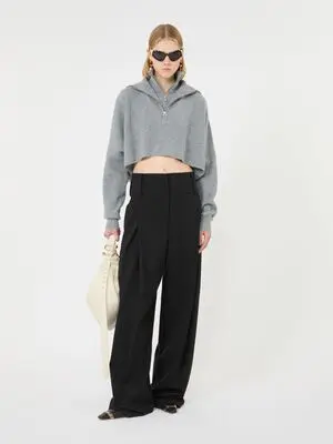 Max Mara Oversized Wool And Cashmere Cropped Sweater