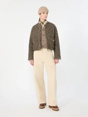 Max Mara Wool Blend Bouclé Boxy Jacket