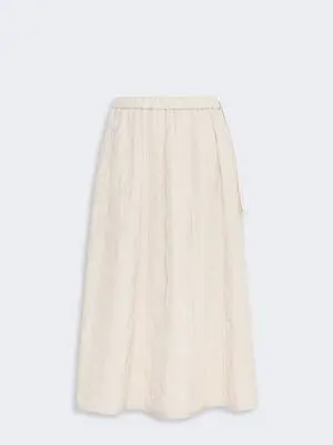 Max Mara Technical Plain-weave Fabric Flared Skirt - Ivory