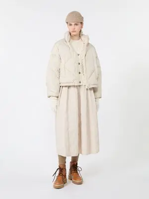 Max Mara Technical Plain-weave Fabric Flared Skirt