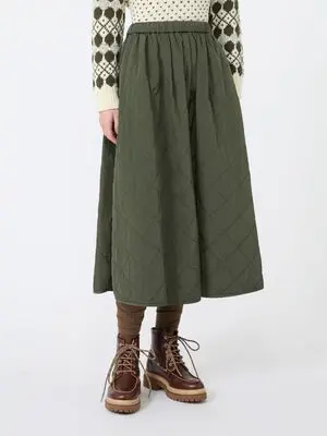 Max Mara Technical Plain-weave Fabric Flared Skirt