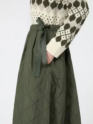 Max Mara Technical Plain-weave Fabric Flared Skirt