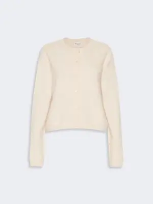 Max Mara Wool And Cashmere Yarn Cardigan - Ice
