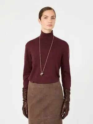 Max Mara Wool And Silk Knit Turtleneck