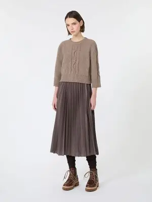 Max Mara Jersey Dress With A Wool Top