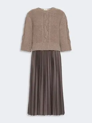 Max Mara Jersey Dress With A Wool Top