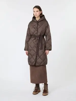 Max Mara Reversible Down Jacket In Technical Twill