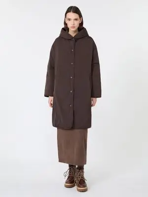Max Mara Reversible Down Jacket In Technical Twill