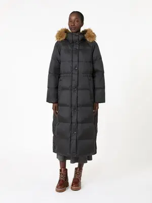 Max Mara Long Reversible Down Jacket In Water-repellent Plain-weave Fabric