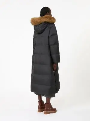 Max Mara Long Reversible Down Jacket In Water-repellent Plain-weave Fabric