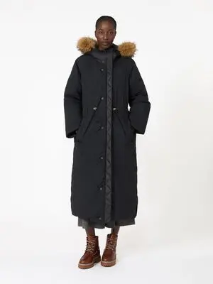 Max Mara Long Reversible Down Jacket In Water-repellent Plain-weave Fabric