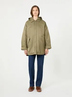 Max Mara Reversible Down Jacket In Water-repellent Twill