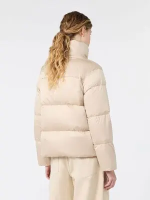 Max Mara Short Down Jacket In Technical Satin