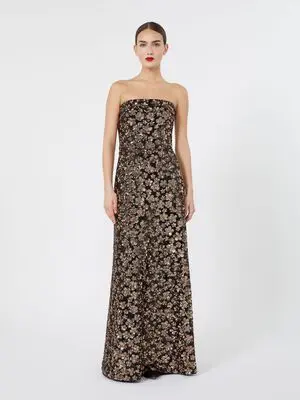 Max Mara Embroidered And Sequinned Tulle Bustier Dress