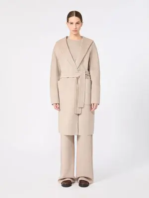 Max Mara Wool And Cashmere Robe Coat - Beige