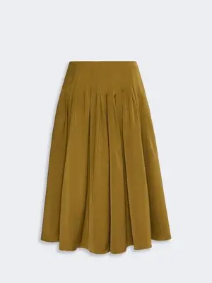 Max Mara Cotton-blend Satin Flared Skirt