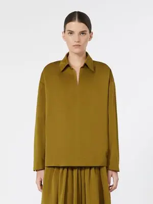 Max Mara Cotton-blend Satin Blouse