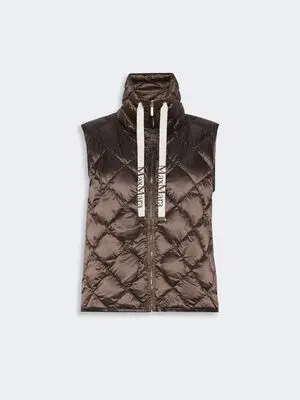 Max Mara Diamond-patterned Water-repellent Canvas Padded Gilet