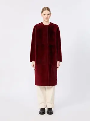 Max Mara Sheepskin Midi Coat