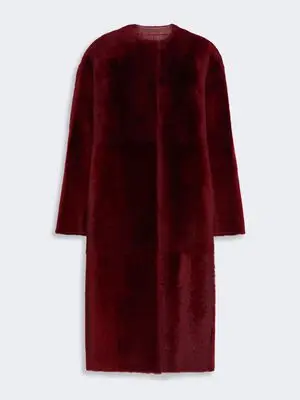 Max Mara Sheepskin Midi Coat