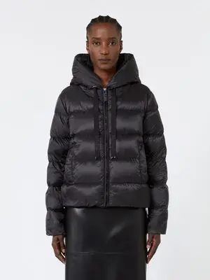 Max Mara Short Water-repellent Plain-weave Fabric Puffer Jacket