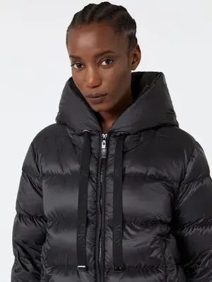 Max Mara Short Water-repellent Plain-weave Fabric Puffer Jacket