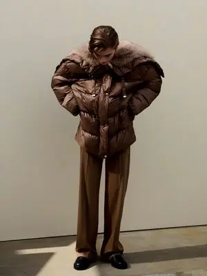 Max Mara Roomy Iridescent Plain-weave Fabric Puffer Jacket